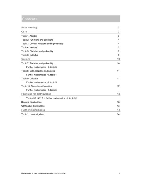 💯 Ib Hl Math Formula Booklet 2025 Ingel Soong Delivers Results