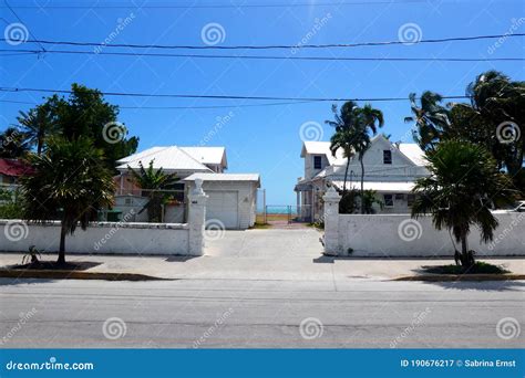 Beautiful Neighborhood Scene Of Key West Editorial Photography Image