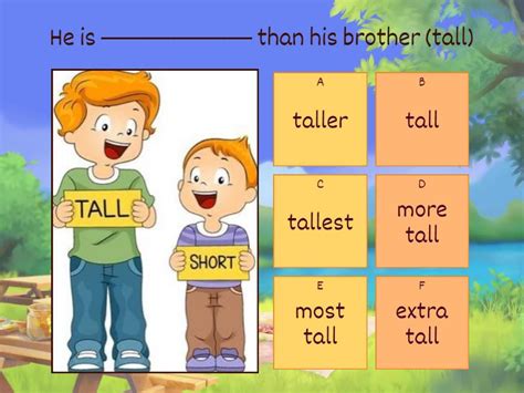 Degrees Of Comparison Class 6 Quiz