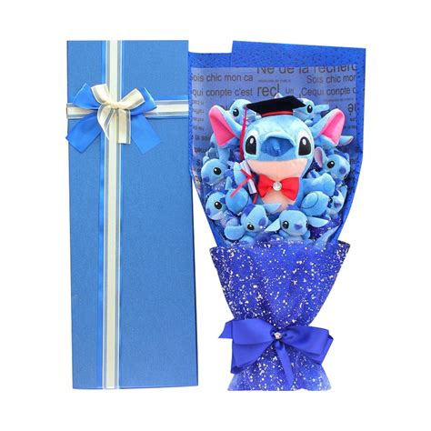 Flarefable Lilo And Stitch Graduation 2025 Bouquet Plush Toys 22 8 Stitch Graduation 2025