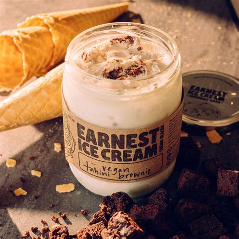 Vegan Tahini Brownie Earnest Ice Cream