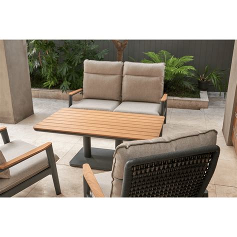 Outdoor Lounge Settings Brisbane Aluminium Teak And Wicker Lume