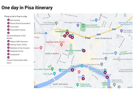 Interinali Pisa Italy Map Perfect One Day In Pisa Itinerary Pisa In A