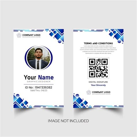 Premium Vector Simple Design Mockup Name And Id Card