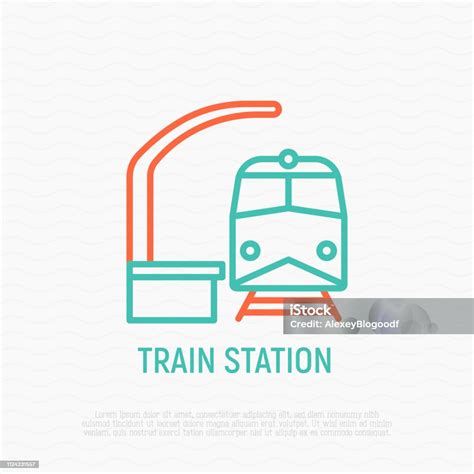 기차 역 선 아이콘입니다 대 중 교통의 현대 벡터 일러스트입니다 기차에 대한 스톡 벡터 아트 및 기타 이미지 기차 관광 금속 Istock
