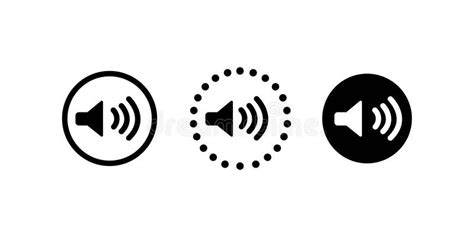 Speaker Icon Set Volume Icon Vector Vector On White Background