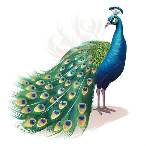 Premium Ai Image Illustration Of Vector 2d Illustration A Peacock
