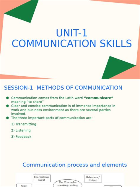 Unit 1 Communication Skills Grade 10 Pdf Communication Nonverbal