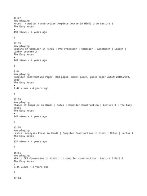 Cc Lec Sequence Pdf Parsing Linguistics
