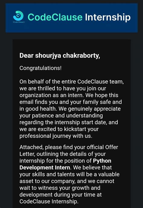 Shourjya Chakraborty On Linkedin Connections Intern Internship
