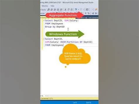 SQL | Windows Vs Aggregate Functions - YouTube