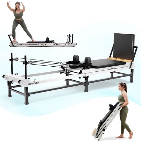 Syedee Foldable Pilates Reformer Machine Balanced Body Pilates Exercise Equipment With Jump