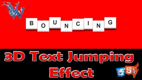 Jumping Text Css Animation Css Animation Effects Tutorial Bouncing By