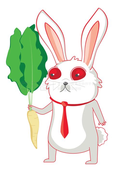 插图背景 可爱的卡通白兔拿着辣根插图。 模板免费下载 Eps格式 660像素 编号67433015 千图网