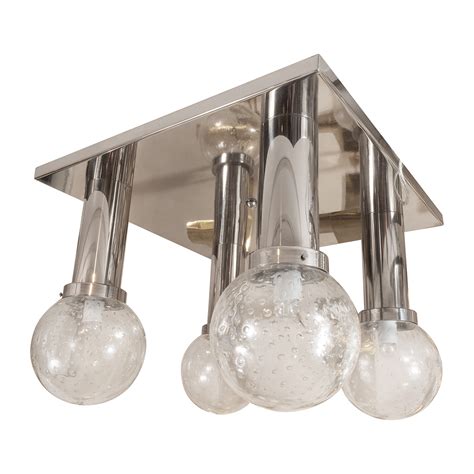 Chrome Ceiling Mount Light Fixture Flush Mounts John Salibello
