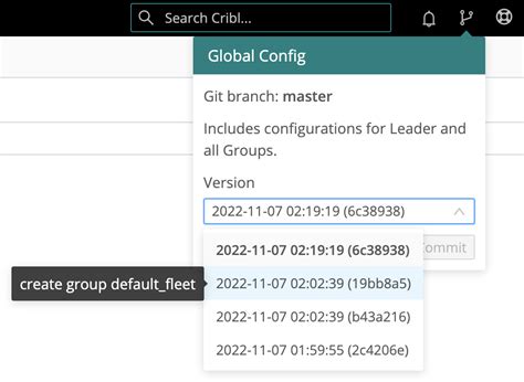 version control cribl docs