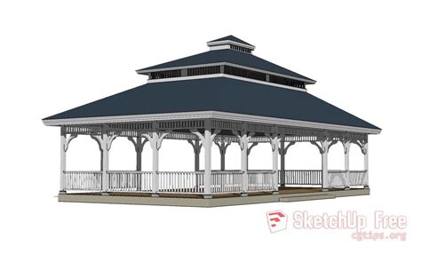 556 gazebo set b 3d sketchup model free download 3d architecture