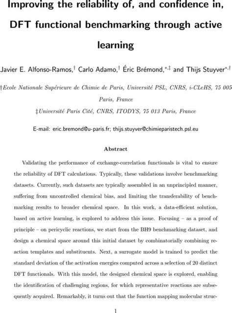 Improving The Reliability Of And Confidence In Dft Functional