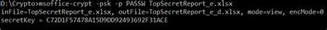 command line encryption tool for office excel files