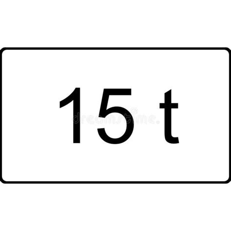 Limitation Of The Permitted Maximum Mass Of The Car Stock Vector