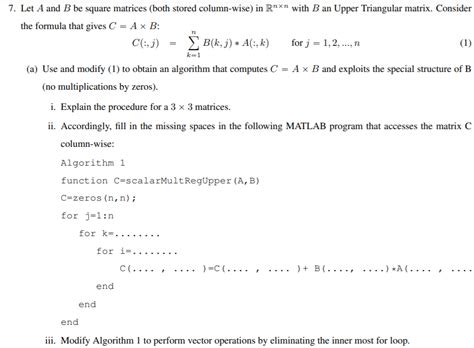 Solved Let A And B Be Square Matrices Both Stored Chegg