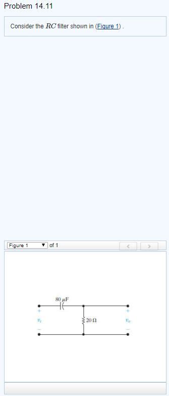 Solved Problem Consider The RC Filter Shown In Figure Chegg Com
