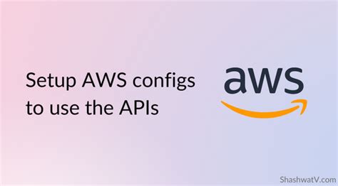 how to set up the aws sdk using configs access key id and secret