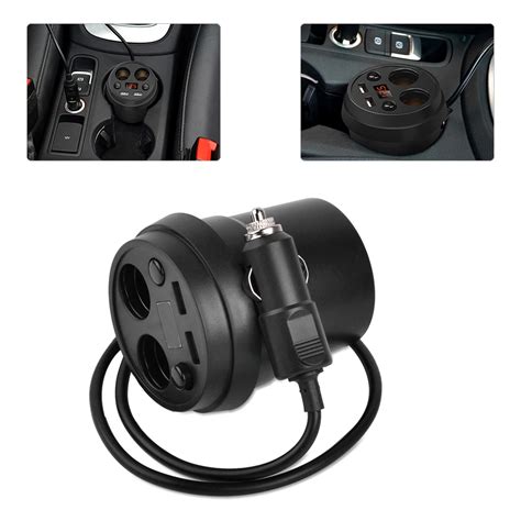 Aliexpress Com Buy DWCX Car Black Socket Cigarette Lighter Cup Dual USB Power Charger