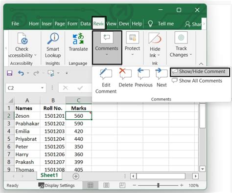 Excel Comments Add Showhide Modify Delete And More Advanced Operations
