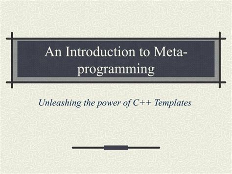 Metaprogramming Pdf