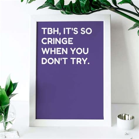 Its So Cringe Funny Classroom Poster Printable Wall Art Sign English