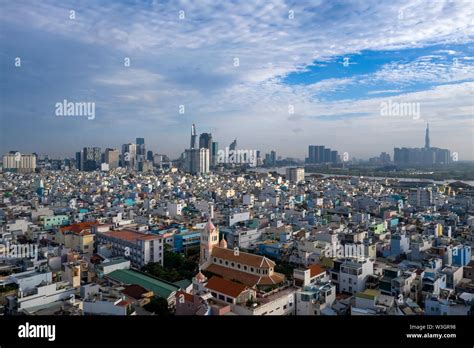 Aerial View Of Urban Architecture Over Ho Chi Minh City Saigon