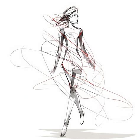Premium Photo Continuous Flow Elegant Female Silhouette