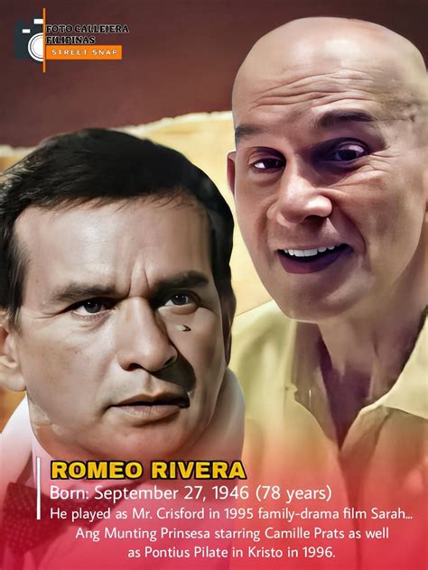 Foto ️romeo Rivera Is A Filipino Actor He Appeared In More Than 95 Movies And Television