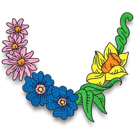 Fun Floral Corners Machine Embroidery Pams Embroidery Designs