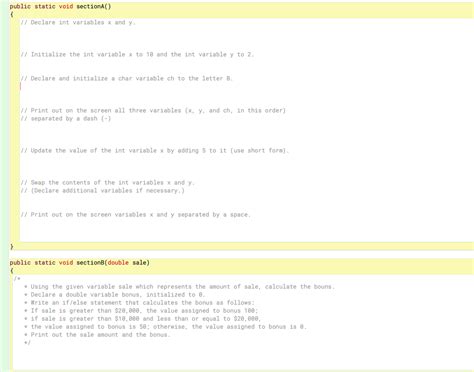 Solved This Is For My Java Class We Were Told To Fill In