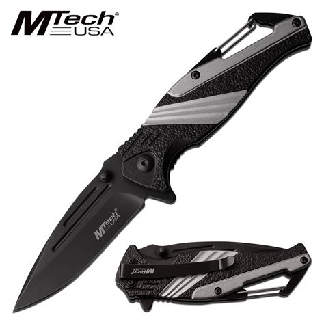 Spring Assisted Edc Pocket Knife With Carabiner Bottle Opene