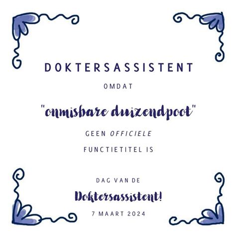 Beste Doktersassistente Vandaag Is Het Jouw Dag Dank Voor Jouw