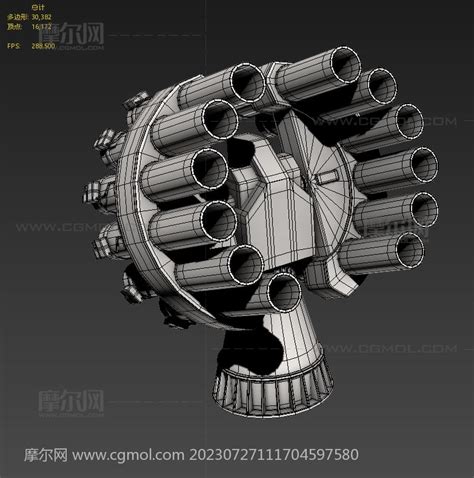 火箭深弹发射装置obj模型其他模型下载 摩尔网cgmol