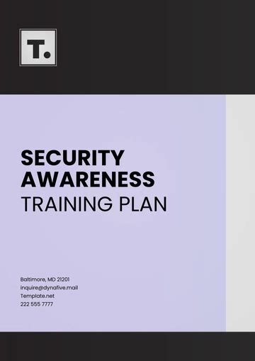 Free Training And Awareness Plan Template To Edit Online