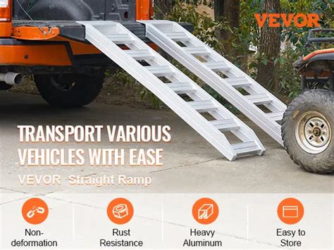 Vevor Aluminum Ramps 6800 Lbs Heavy Duty Ramps With Top Hook