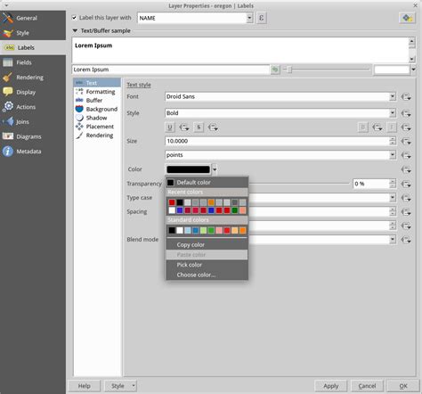 Feature Request 12693 Option To Have The Label Color Automatically Match The Polygon Color