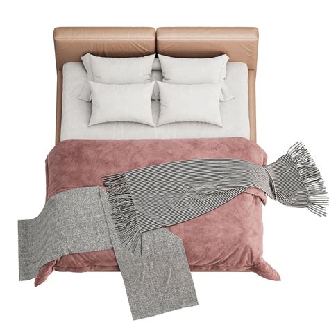 Foster Bed 180 Velvet Smoke 3d Model 3dbrute