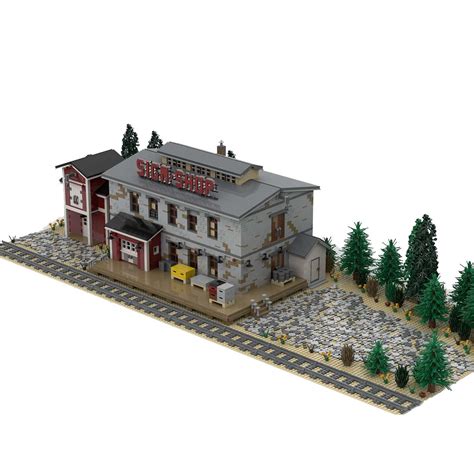 Moc 88547 140 Sign Shop Train Scene Letbricks
