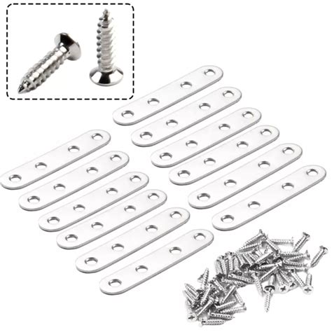 Stainless Steel Corner Brackets Perfect For Furniture Repair Set Of 12