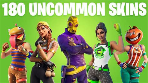 Fortnite All Uncommon Skins All 18 Seasons Youtube