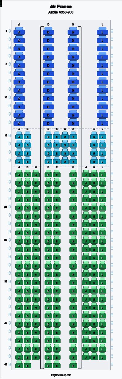 Af92 Seat Map Air France Paris Roissy En France Flight Seatmap