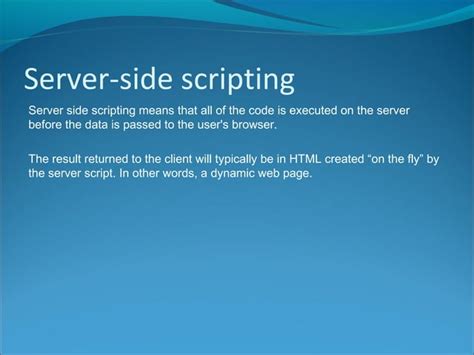 Scripting Languages Ppt Web Development Internet