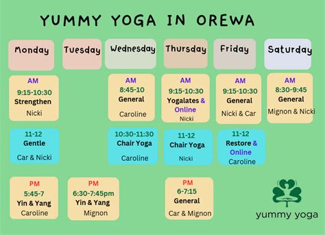Timetableprices Yummy Yoga