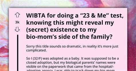 Woman Wants To Do DNA Test Even Though This Would Expose Her To Her Bio Mom S Family